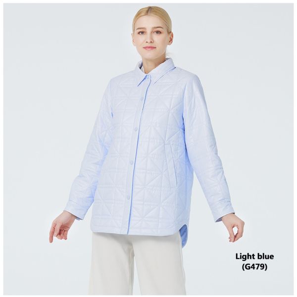 Quality Light Blue Wind Breaker Coat Sping Autumn Long Spring Coats For Ladies for sale