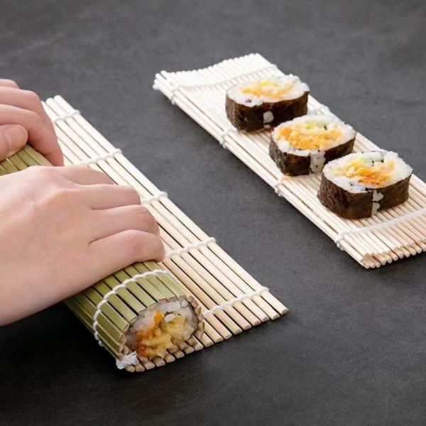 Quality Natural Color Bamboo Sushi Rolling Mat 24cmx24cm / 27cmx27cm for sale
