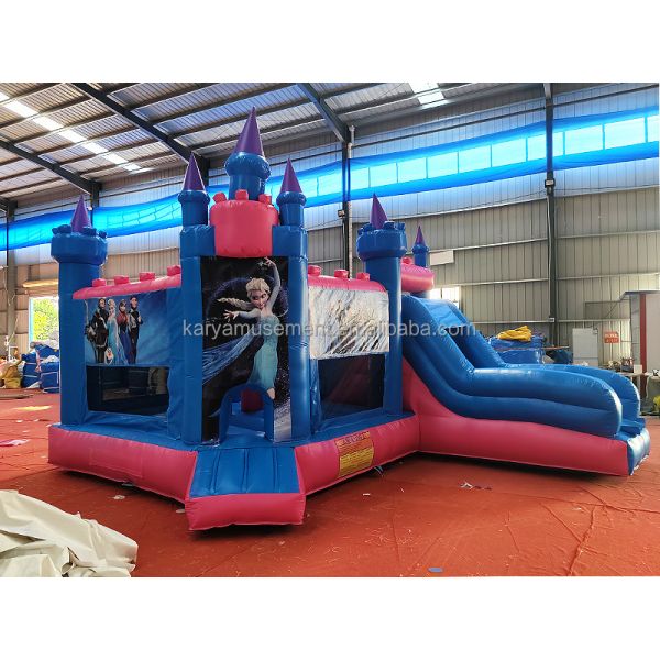 Quality Indoor Play Large Inflatable Bounce House Games with Princess Frozen Theme and for sale