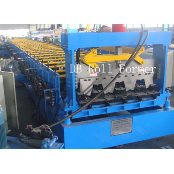 Quality Metal Deck Roll Forming Machinery with High Speed Running with Hydraulic System for sale