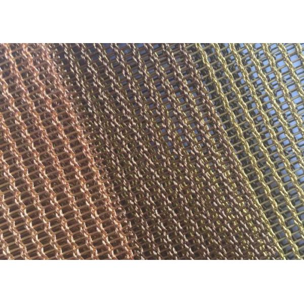 1.5mm Wire Mesh Laminated Glass Decorative Gold Color Brass from China ...