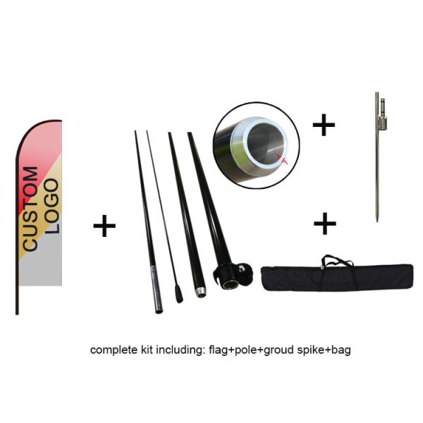 Quality Feather Flag With Pole Ground Spike Swooper Flag Advertising Feather Banner for sale