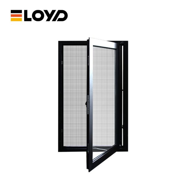 Quality Energy Efficient Tempered Glass Casement Window With Mosquito Net Replacement for sale