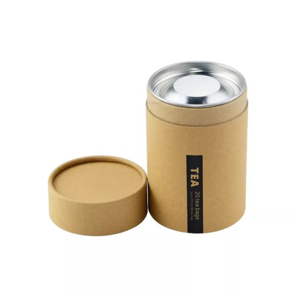 Quality Kraft Paper Cylinder Container Packaging Eco Friendly Tea Packaging for sale