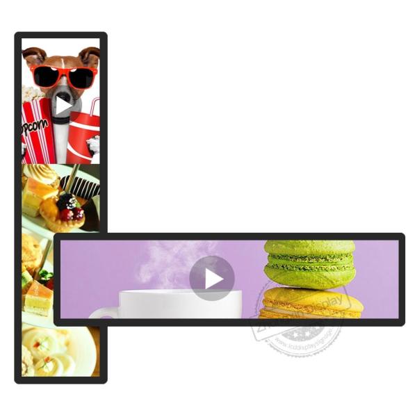 Quality 23.1inch Wall Mounted Stretched Bar Lcd Monitor Supermarket Shelf Wide Lcd for sale