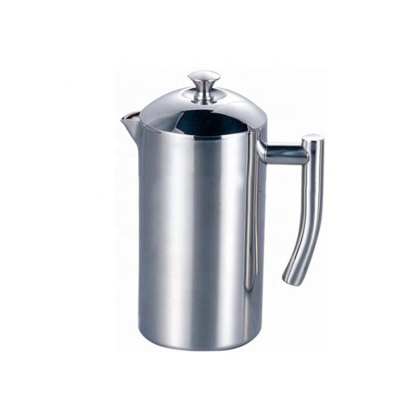 Quality Silver French Press Coffee Pot Stainless Steel Espresso Coffee Plunger S/S 304 for sale