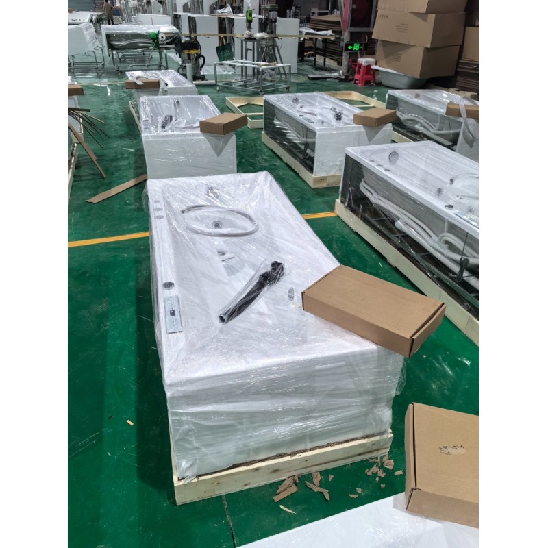 Rectangular 1700mm Hydro Massage Acrylic Bathtub Assembled Panels