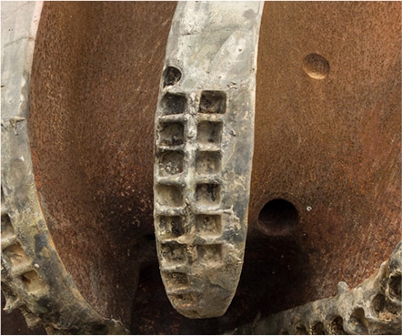 Damaged PDC bit