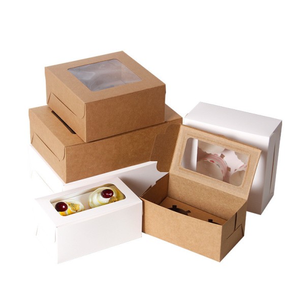 Quality Paper Pastry Cake Box Baking Tray Pancake Moon Cake Packaging Bulk for sale