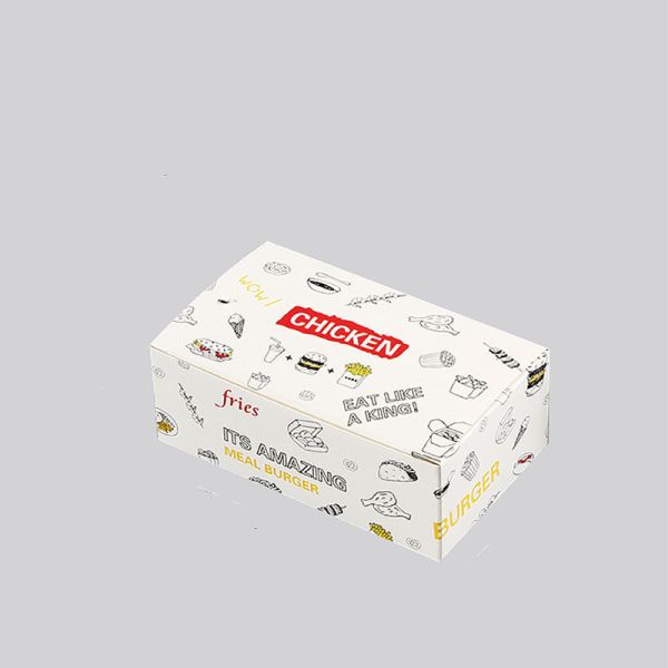 Quality CMYK Disposable Fried Chicken Boxes Kraft Food Containers Packing OEM for sale