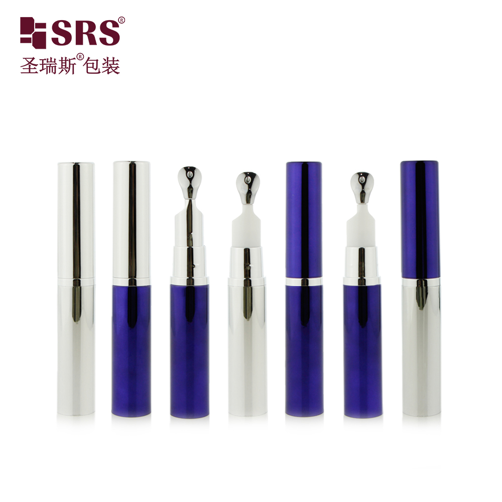 Quality A0031B 5ml 10ml 12ml 15ml Empty Airless Pumpp Bottle With Metal Zinc Head for sale