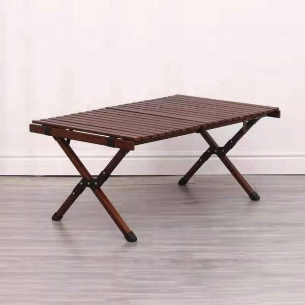 Quality Outdoor Solid Wood Egg Roll Picnic Dining Table for Easy Assembly and Cleaning for sale