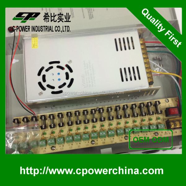 Quality 360W 18channels Switching Power Supply dc12v 30A 220V 110V AC Protection Over for sale