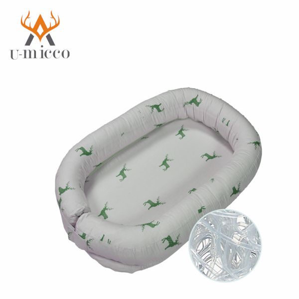 Quality U-micco Air Fiber Washable Crib Mattress Anti-bacterial Baby Nest for sale