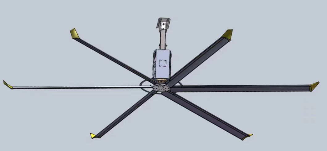 7.3 Meters (24FT) Hvls Industrial Big Ceiling Fan Ventilator Cooling Fan Used in Large and High Space
