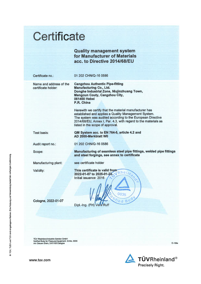 ISO Butt Weld Pipe Fittings ASTM A234 WPB Fittings Gas Air Steam Transport from China Factory