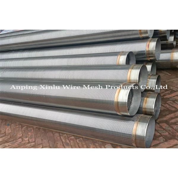 Quality 304/304L/316/316L wedge wire johnson screen pipe 10ft/20ft Length Point Welding Technique for sale