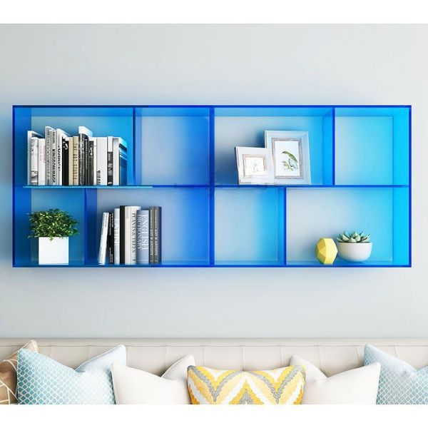 Quality Modern Wall Mounted Acrylic Display , Home Office Decor Acrylic Wall Display Shelf for sale