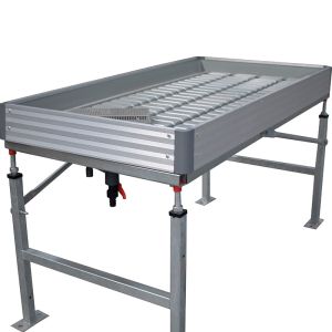 Quality 5*18ft Food Grade ABS Greenhouse Rolling Benches Garden 3x3 Flood And Drain for sale