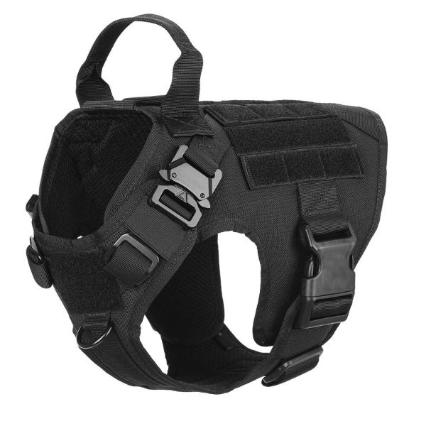 Quality 1050D Nylon Tactical Dog Chest Harness With No Pulling Front Clip Leash for sale