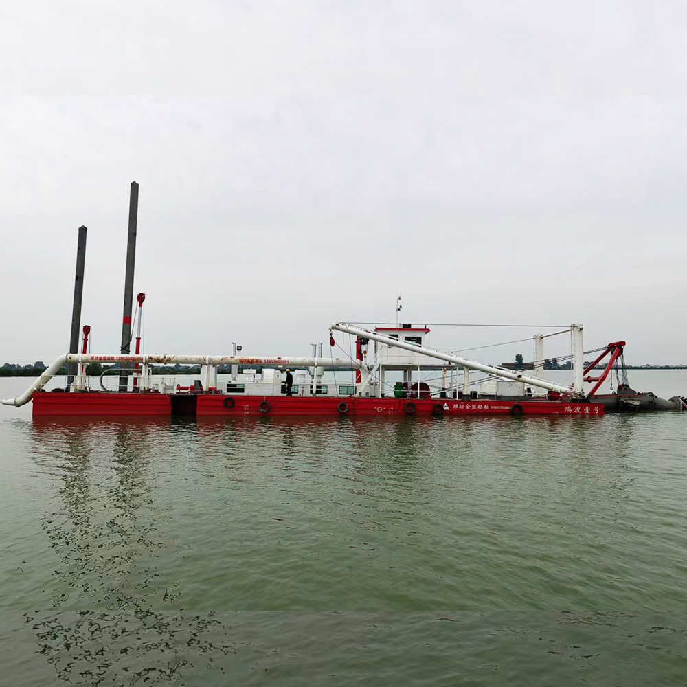 Sand Pumping Dredger in Operation