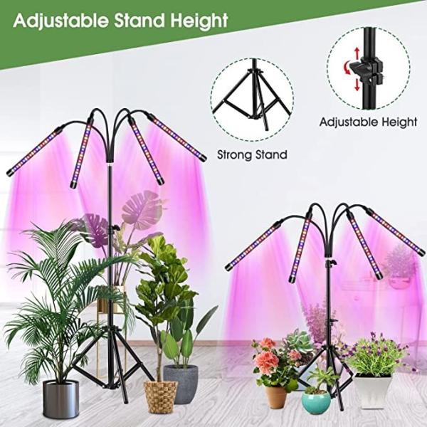 Quality DC5V LED Growth Lamp Tripod Standing Grow Lights For Seedlings for sale