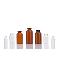 Quality 1ml Empty Clear Amber Low Borosilicate Tubular Glass Vial for sale