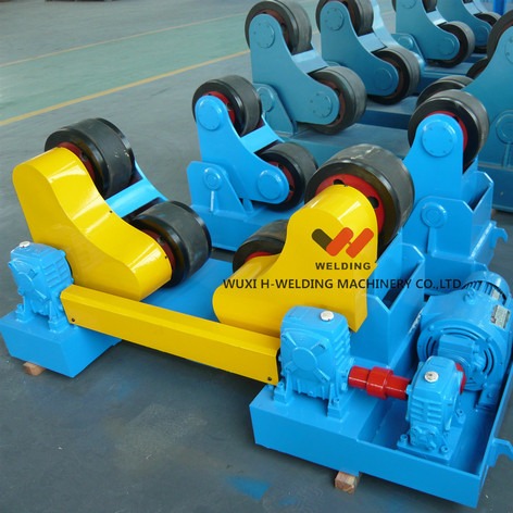 Quality 40T Vessel Pipe Welding Rotator With Rubber Roller High Speed 1000 mm / min for sale