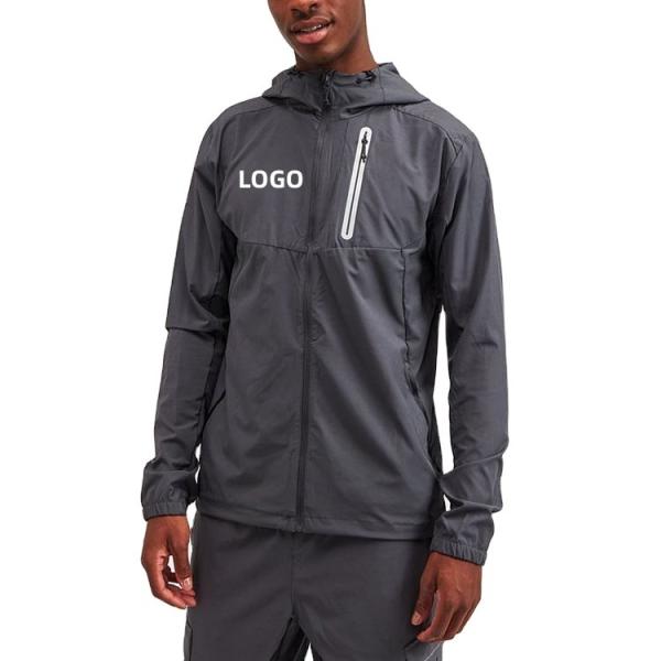 Quality Men custom logo design streetwear windbreaker rain jacket nylon softshell for sale