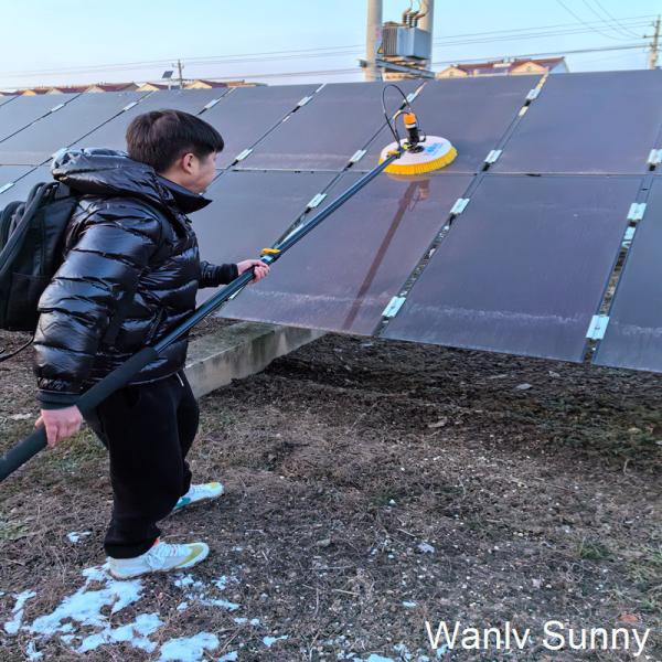 Quality Electric Solar Panel Cleaning Machine with Rotating Brush Fast and Easy Cleaning for sale