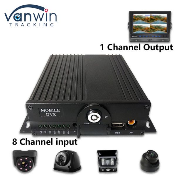 Quality 8CH AHD Dual SD Card Mobile DVR System 4G WIFI GPS MDVR For Live View for sale