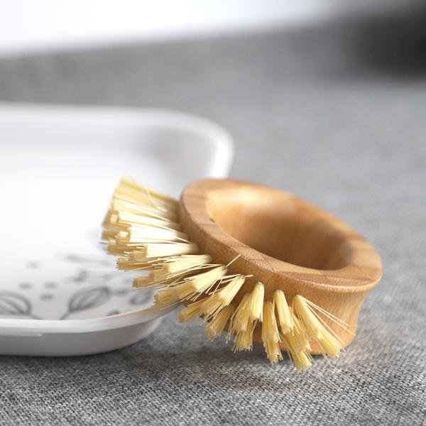 Quality Degradable Bamboo Wooden Washing Up Utensil Cleaner Brush ODM Logo for sale