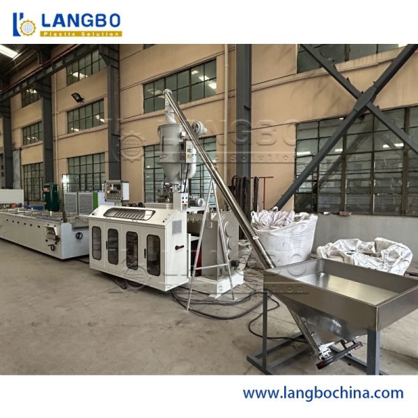 Quality PVC / WPC Profile Extrusion Line Motor Double Screw Design for sale