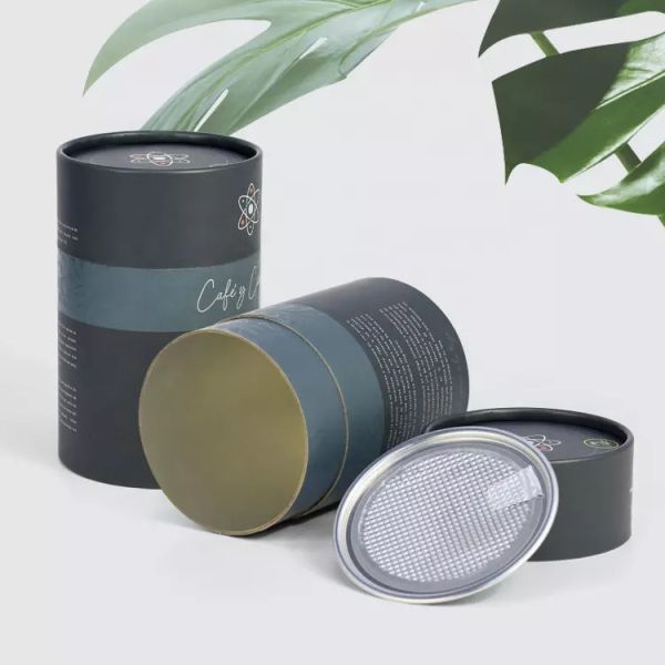 Quality Coffee Collagen Powder Tea Paper Tube Packaging Airtight Peel Off Lid Food Grade for sale