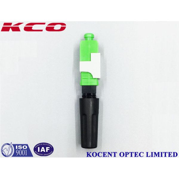Quality Green FTTH Solution Fiber Optic Fast Connector SC APC with 55mm and 60mm Lengths for sale
