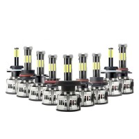 Quality 8 Sides H1 H3 H4 H7 9005 9006 Automotive LED Headlight 6000K 360 Canbus for sale