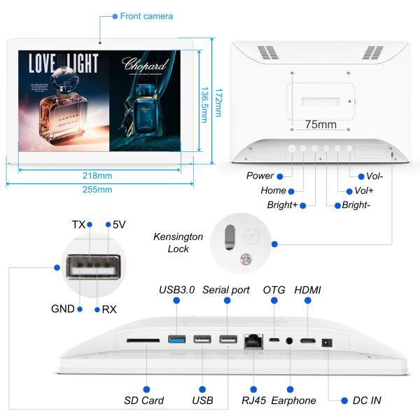 Quality 10.1 Inch Wall Mounted Table Digital Signage FCC, CE , ROHS , Quality under for sale