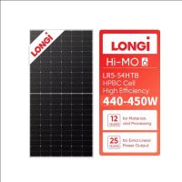 Quality Pure Black Solar Panel Longi Hi-MO X6 Scientist LR5-54HTB 440W 445W 450W 440 for sale