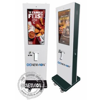 Quality Floor Standing Self Service Kiosk Contactless Payment NFC Credit Card Scanner for sale