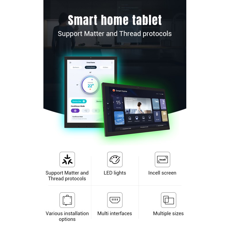 Smart Home Android Tablet with NFC and POE connectivity