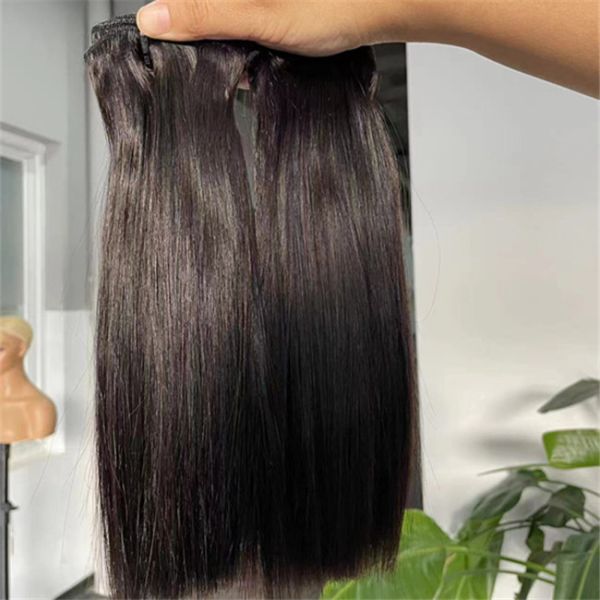 Quality Raw Virgin Cuticle Aligned Bone Straight Super Double Drawn Human Hair for sale
