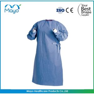 Quality Wholesale Disposable Ppe AAMI Level2 Level 3 SMS PP PE Knit Cuff Waterproof for sale
