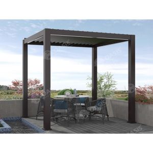 Quality OEM ODM Customized Motorized Aluminum Pergola With Louver Blade For Mansions for sale