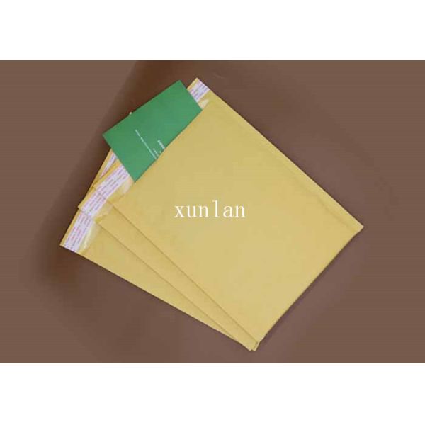 Quality Yellow Matte Shipping Bubble Mailers Plastic Waterproof For Garment for sale