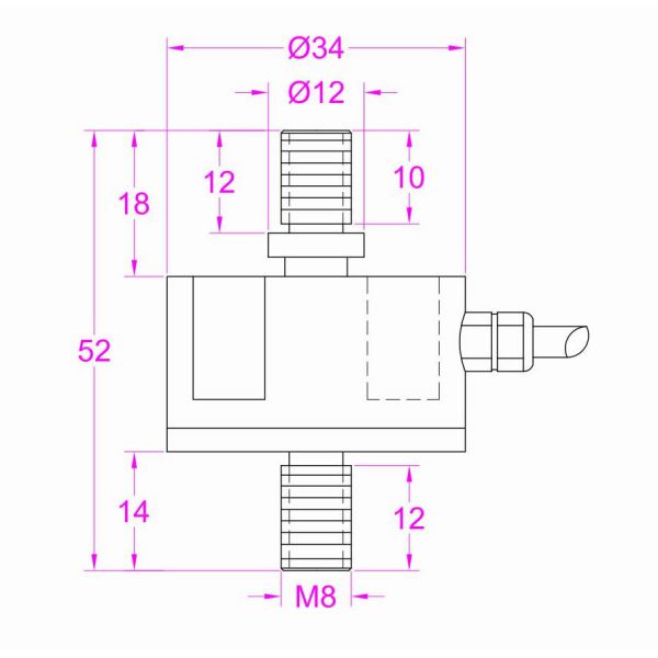 Quality Tension Load Cell 500kg Tension Force Sensor 5KN Force Transducer 1.1klb for sale