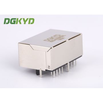 Quality 100 Megabit Dual Port RJ45 Connector With Isolation Transformer RJ45 For IP for sale