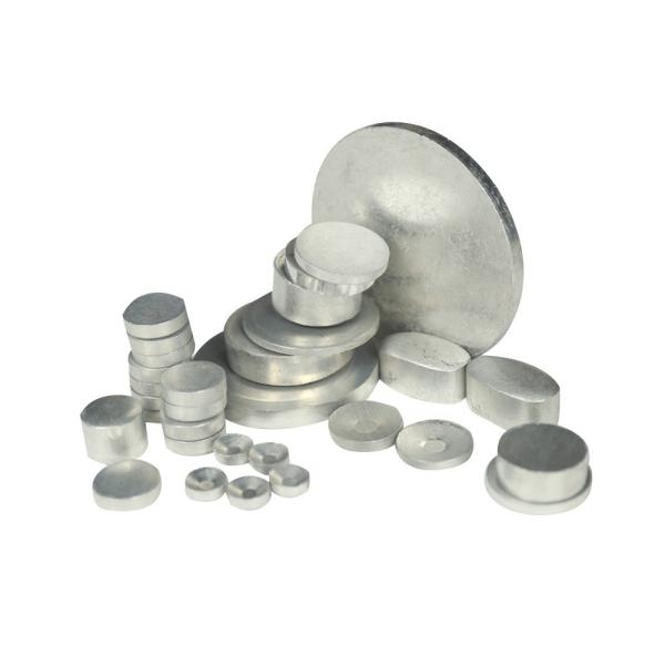 Quality 1070 Flat Domed Tumbling and Sandblasting Aluminum Particle with Customized Hole for sale
