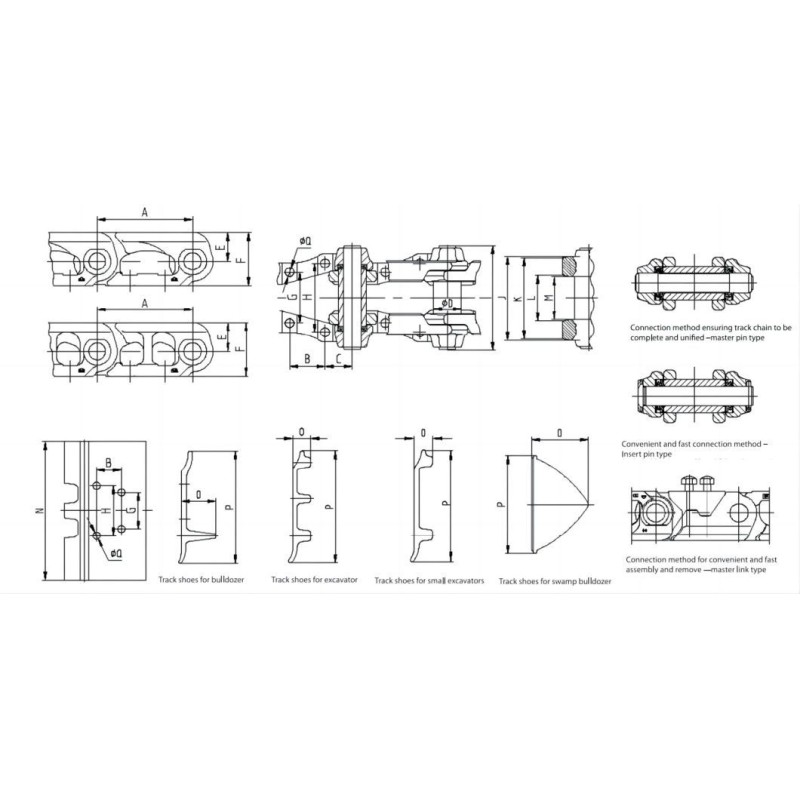 Excavator Undercarriage Parts Track Chain Assembly Track Link