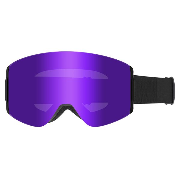 Quality Men's and women's outdoor mountaineering snow goggles with cylindrical magnetic anti-fog design. Customized ski goggles for manufacturers. Equipment for skiing. for sale