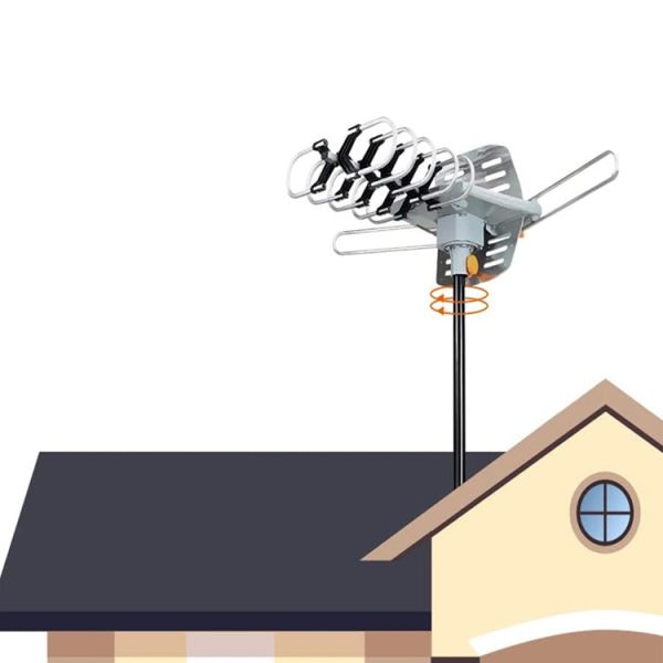 Quality Long Range Outdoor HDTV Digital TV Antenna with Remote Control and RG174/RG58 Cable for sale